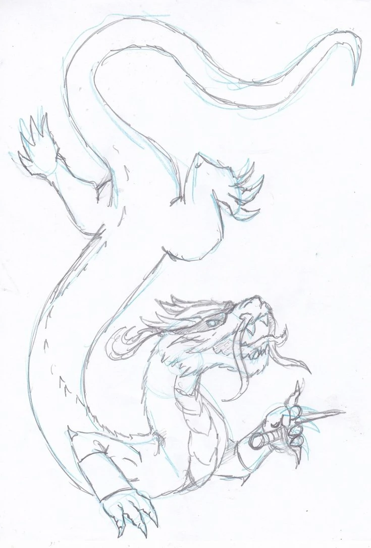 how to draw a dragon ninja