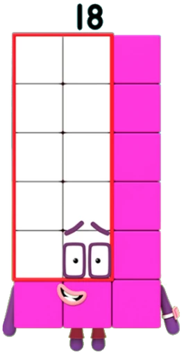 Numberblock 18 | Qwertyxp2000 Wiki | Fandom