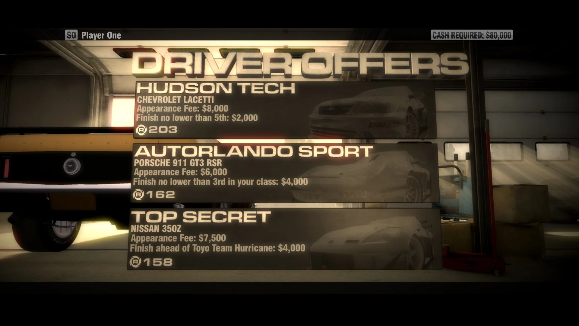 Race Driver GRID/Driver Offers | GRID-TOCA Wiki | Fandom