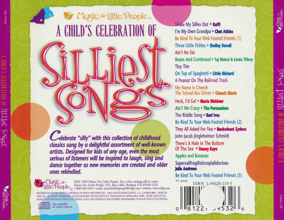 A Child's Celebration Of Silliest Songs | Raffi Wiki | Fandom