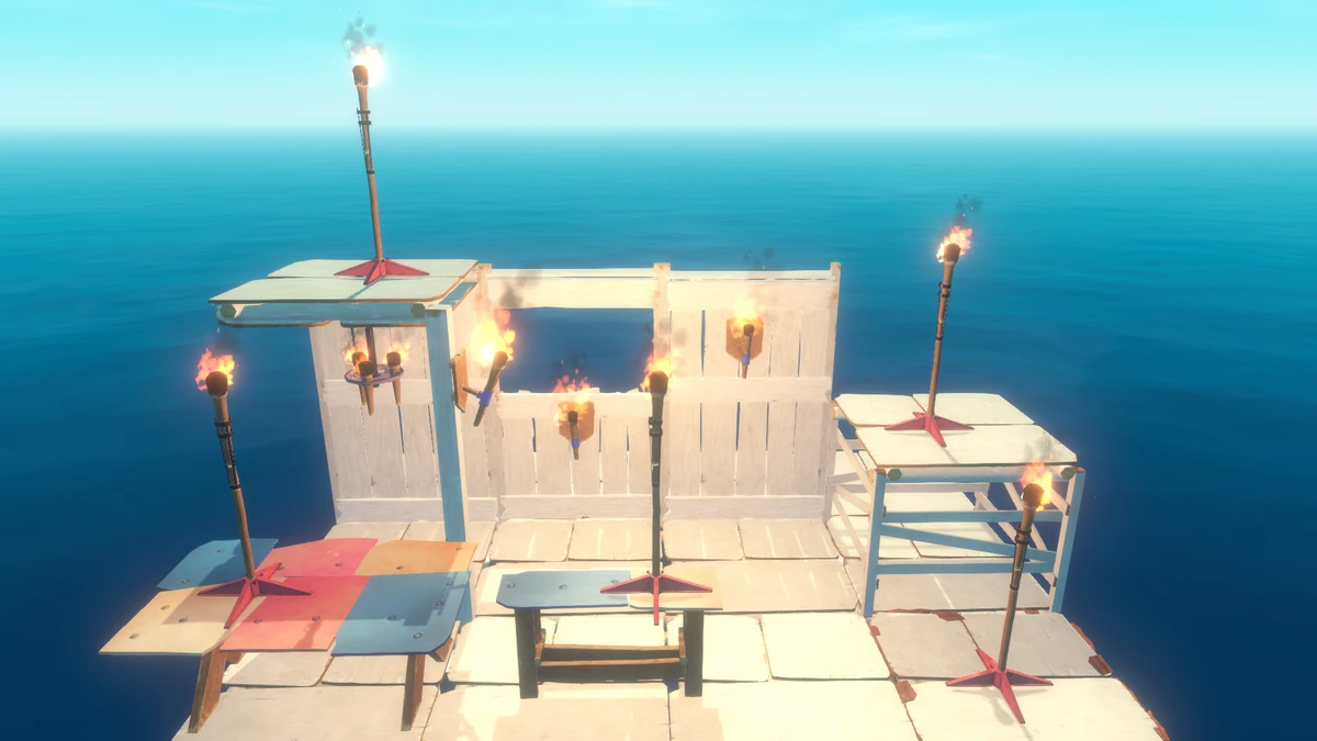 how to make fire in raft game