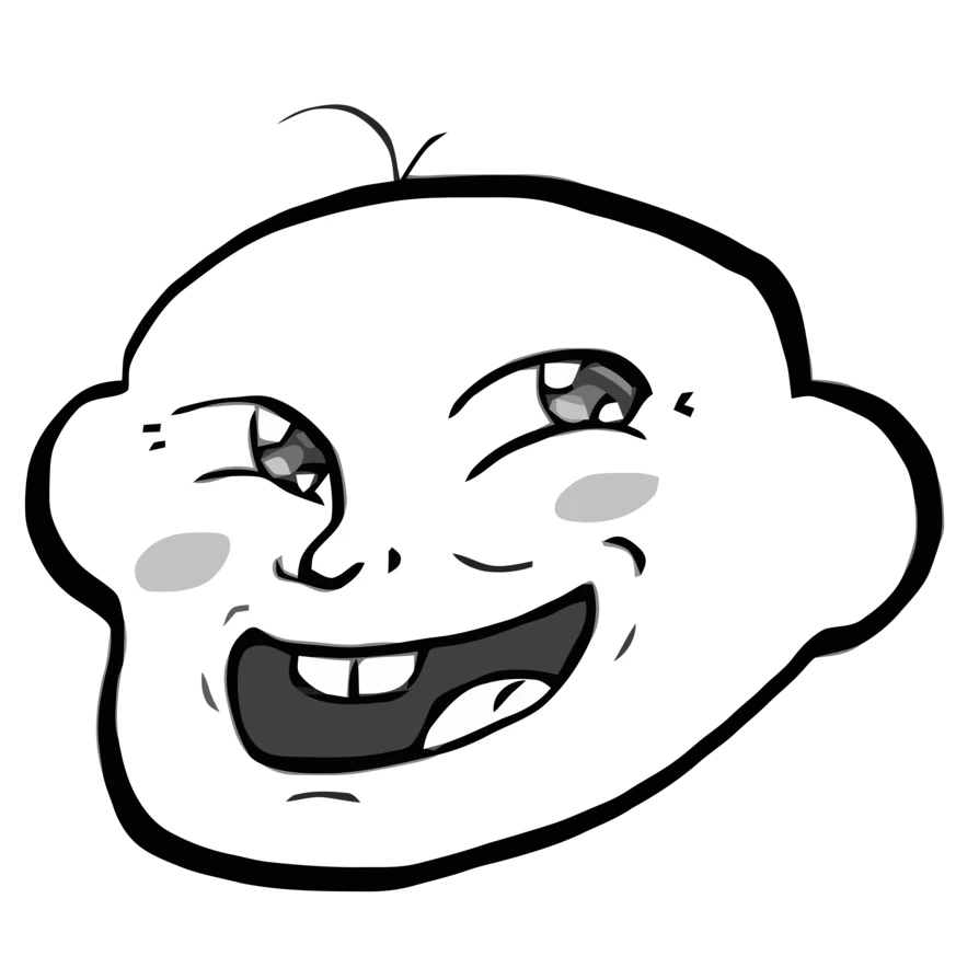 deranged troll face