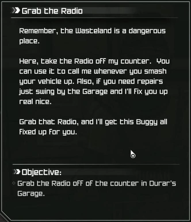 Grab the Radio | RAGE Wiki | Fandom