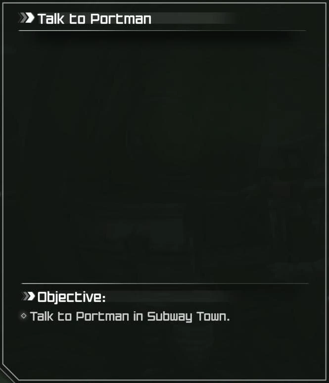 Talk to Portman | RAGE Wiki | Fandom