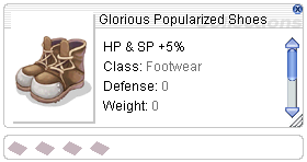 Glorious Popularized Shoes - Ragnarök Wiki