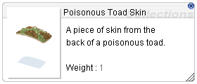 Poisonous Toad Skin - Ragnarök Wiki