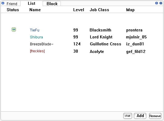 User blog:ZeroTigress/RO Friendlist Revamp - Ragnarök Wiki