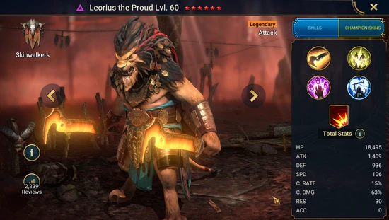 Leorius the Proud | Raid: Shadow Legends Wiki | Fandom