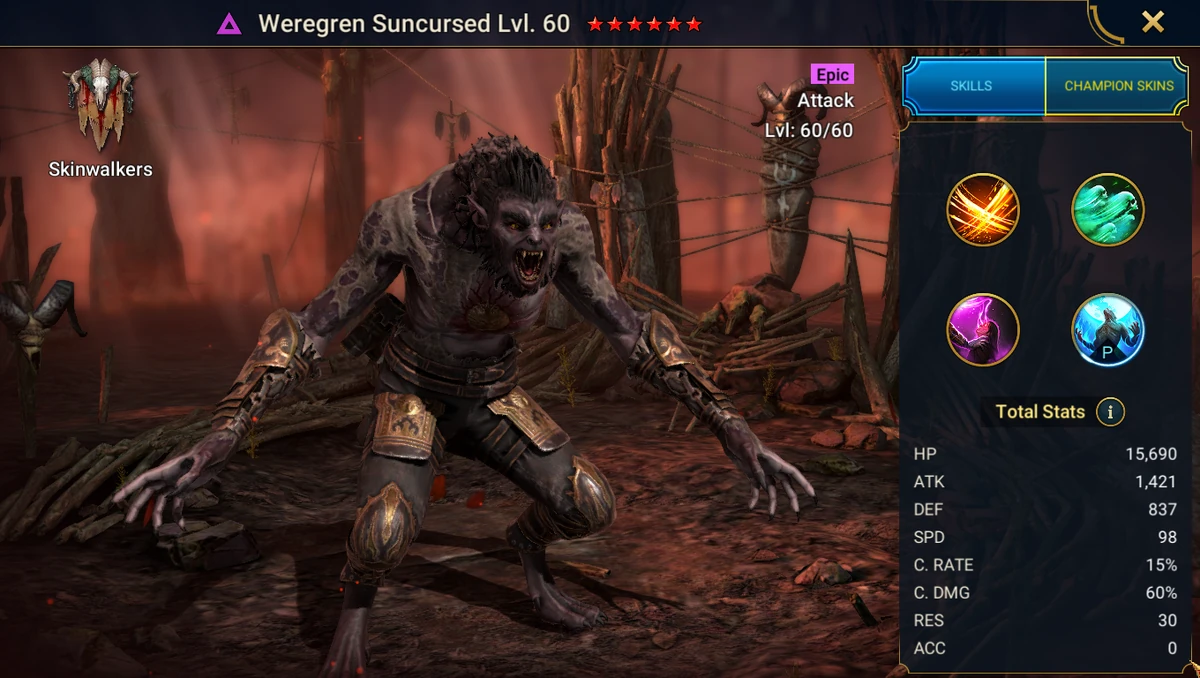 Weregren Suncursed | Raid: Shadow Legends Wiki | Fandom