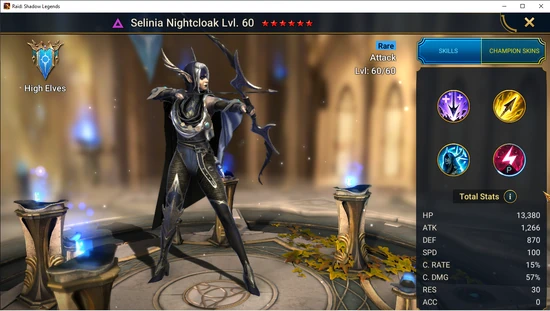 Selinia Nightcloak | Raid: Shadow Legends Wiki | Fandom