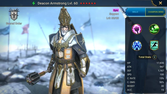 Deacon Armstrong | Raid: Shadow Legends Wiki | Fandom