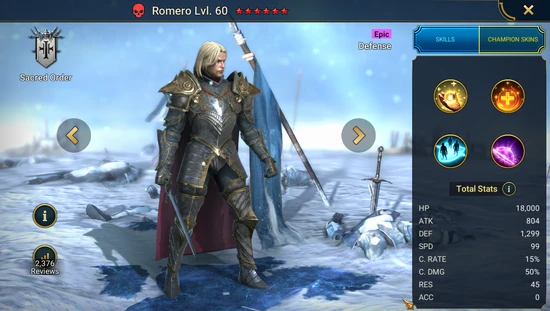 Romero | Raid: Shadow Legends Wiki | Fandom