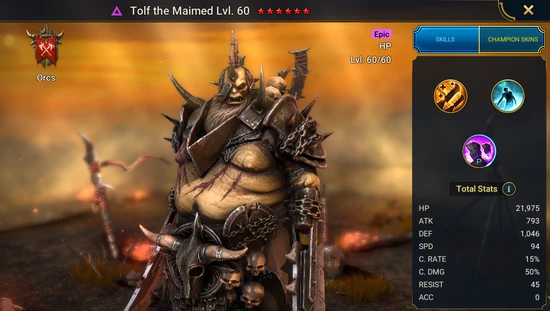 Tolf the Maimed | Raid: Shadow Legends Wiki | Fandom