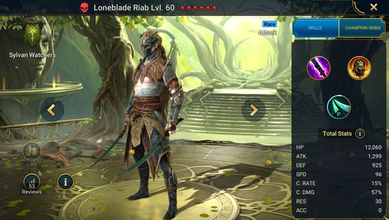 Loneblade Riab | Raid: Shadow Legends Wiki | Fandom