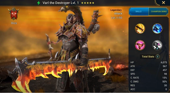 Varl the Destroyer | Raid: Shadow Legends Wiki | Fandom