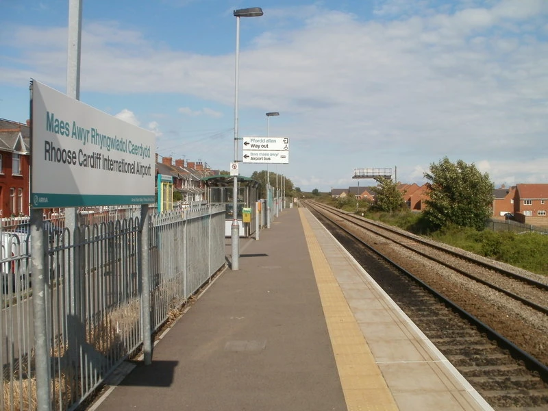 Rhoose Cardiff International Airport railway station | British Railways ...