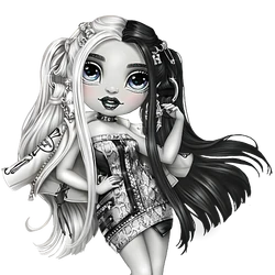 coloring pages of rainbow high dolls