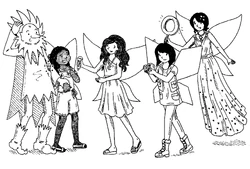 destiny the rock star fairy coloring pages