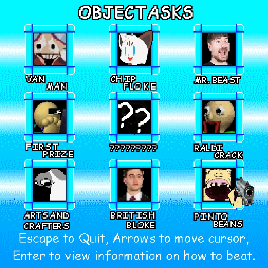 Objectasks | Raldi's Crackhouse Wiki | Fandom