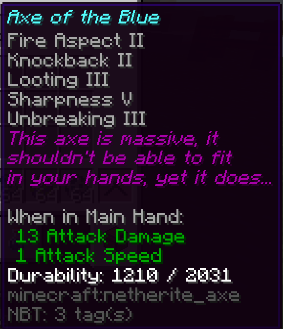 Axe of the Blue | Random SMP Wiki | Fandom