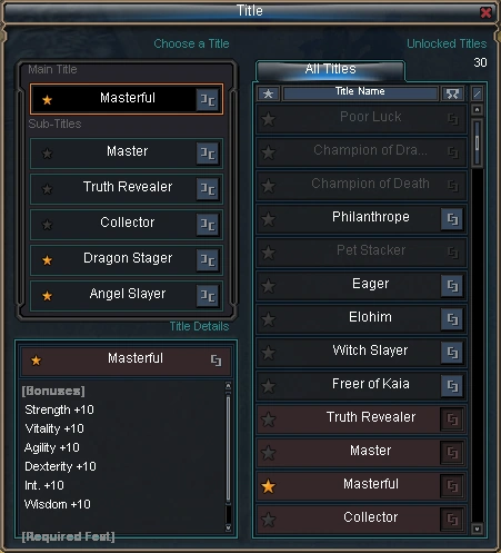 Titles | Rappelz Wiki | Fandom