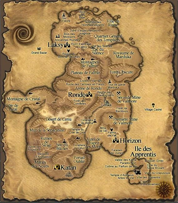 Map du monde | Rappelz | Fandom