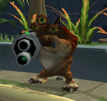 Three-eyed tyhrranoid | Ratchet & Clank Wiki | Fandom