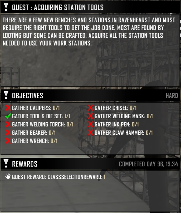 Acquire Station Tools Quest Chain | Ravenhearst.7d2d Wiki | Fandom
