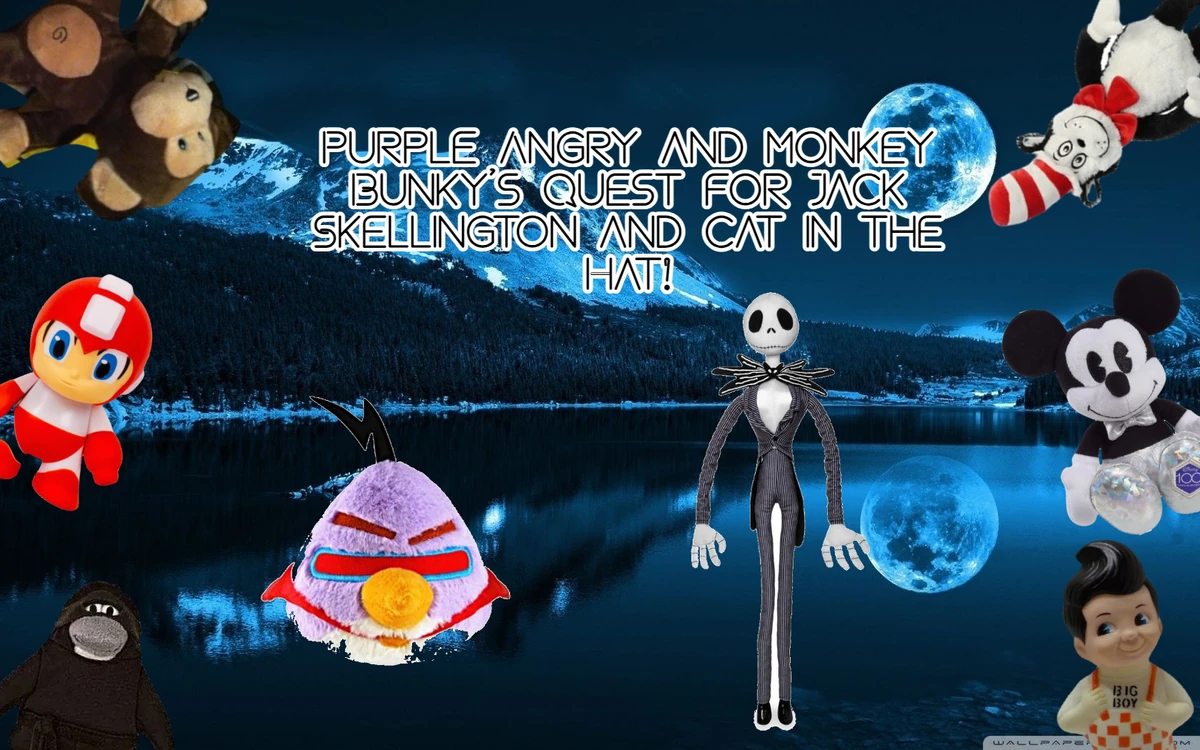 Purple Angry and Monkey Bunky's Quest for Jack Skellington and Cat in ...