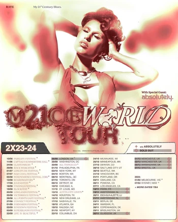 My 21st Century Blues World Tour | RAYE Wiki | Fandom
