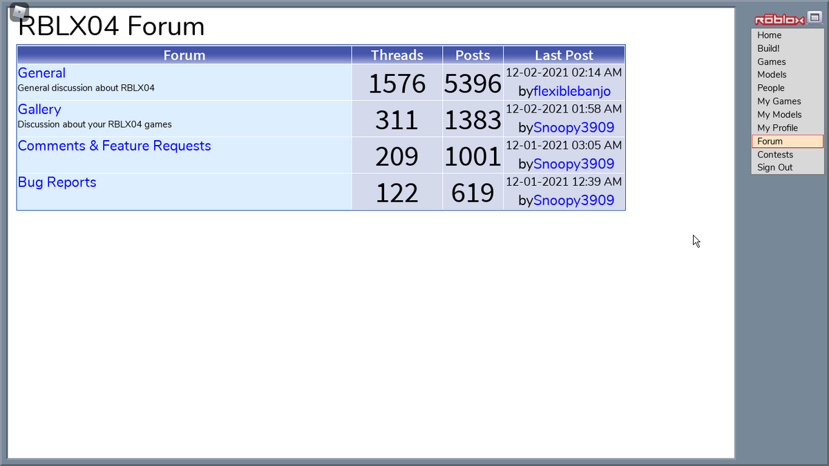 Forums | RBLX04 Archival & Documentation Wiki | Fandom Forums | RBLX04 Archival & Documentation Wiki | Fandom