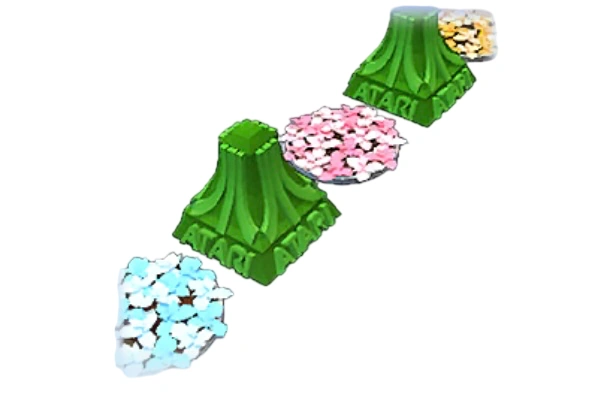 Flowery Atari Long Line | RollerCoaster Tycoon Touch Wiki | Fandom