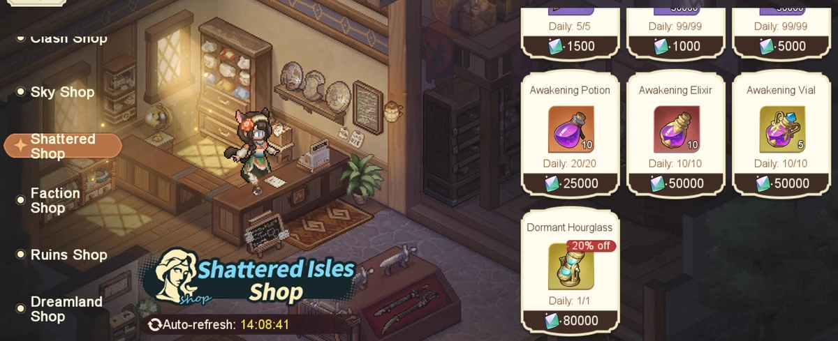Shattered Isles Shop Recommendation | Realms of Pixel Wiki | Fandom