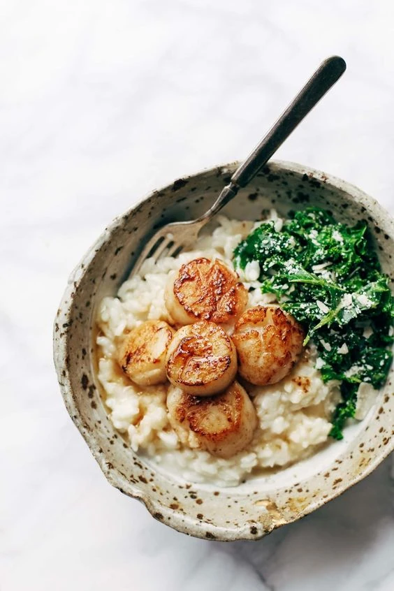 Cilantro Cream Risotto with Scallops | Recipes Wiki | Fandom