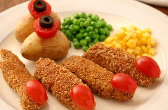 Spooky Halloween Chicken Fingers | Recipes Wiki | Fandom