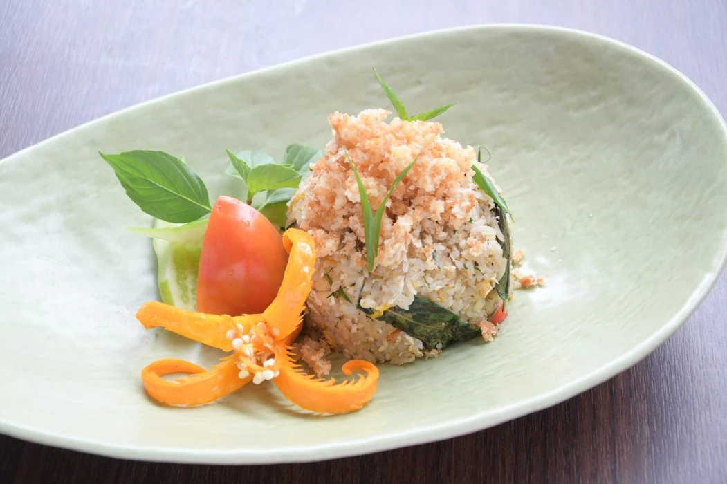 Khao Phad Sam Rod Pla Krob (Fried Rice with Chili Sauce and Crispy Fish ...