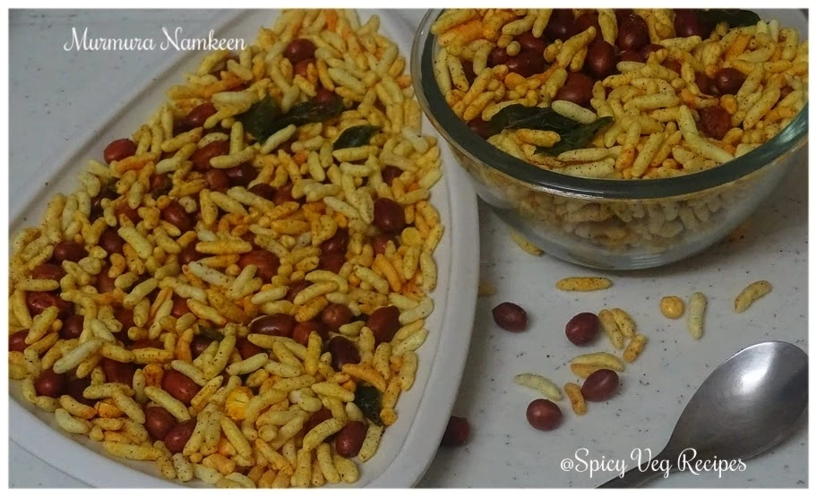 Spicy & Crispy Puffed Rice- Murmura Namkeen-Kurmura chavda Recipe ...