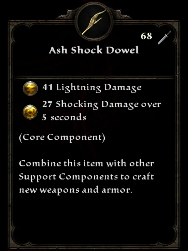 Ash Shock Dowel | Amalur Wiki | Fandom
