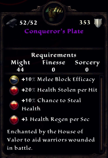 Conqueror's Plate | Amalur Wiki | Fandom