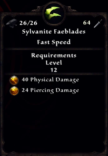 Sylvanite Faeblades | Amalur Wiki | Fandom