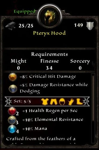 Pteryx Hood | Amalur Wiki | Fandom