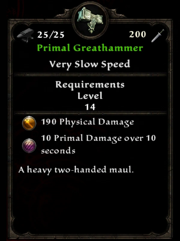 Primal Greathammer | Amalur Wiki | Fandom