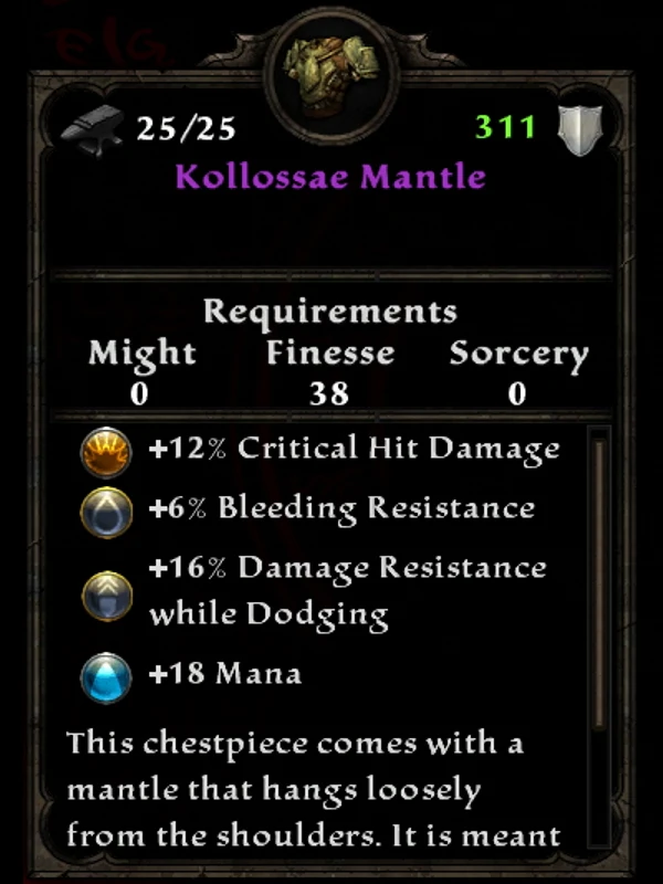 Kollossae Mantle | Amalur Wiki | Fandom