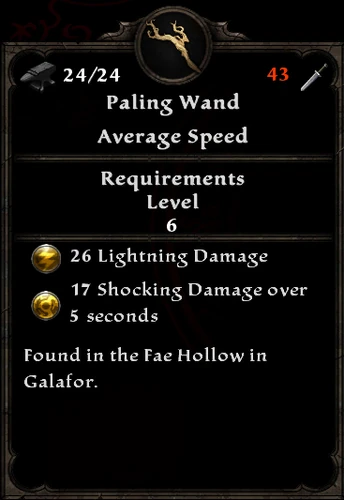 Paling Wand | Amalur Wiki | Fandom