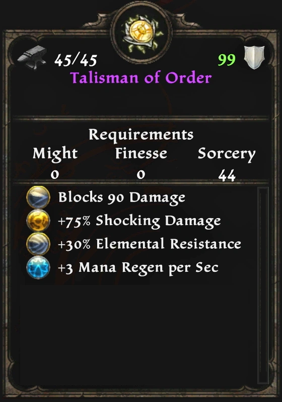 Talisman of Order | Amalur Wiki | Fandom