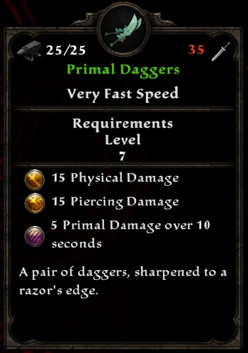 Primal Daggers | Amalur Wiki | Fandom