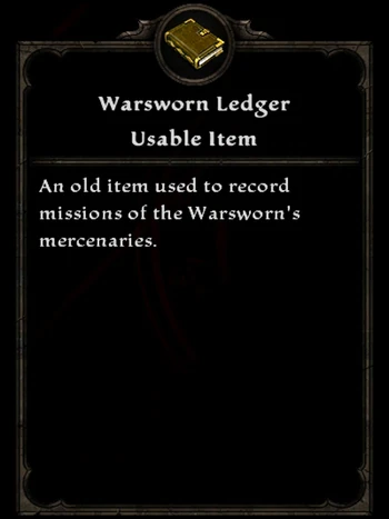 Warsworn Ledger | Amalur Wiki | Fandom