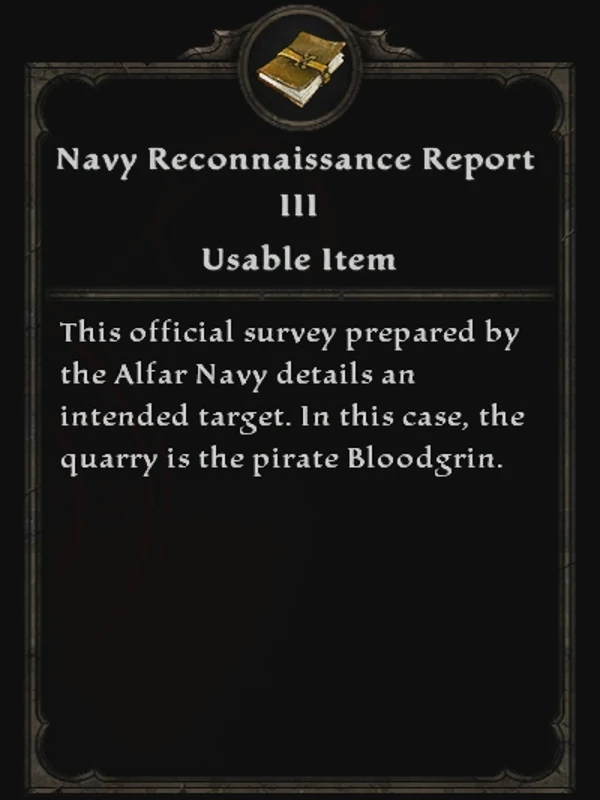 Navy Reconnaissance Report III | Amalur Wiki | Fandom