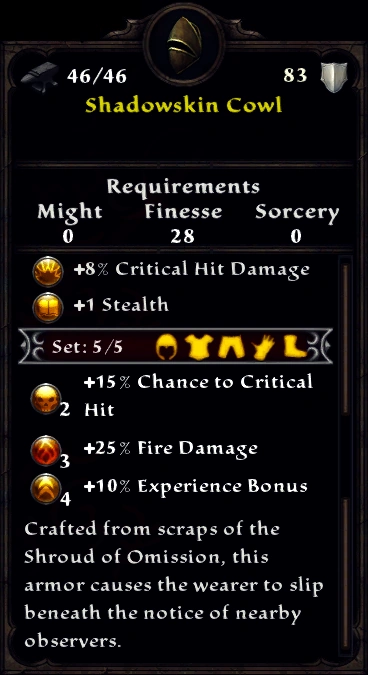 Shadowskin Cowl | Amalur Wiki | Fandom