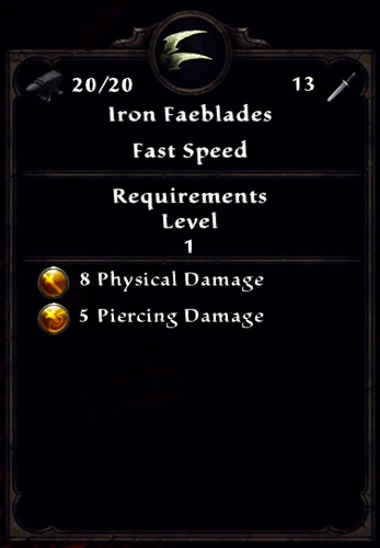 Iron Faeblades | Amalur Wiki | Fandom